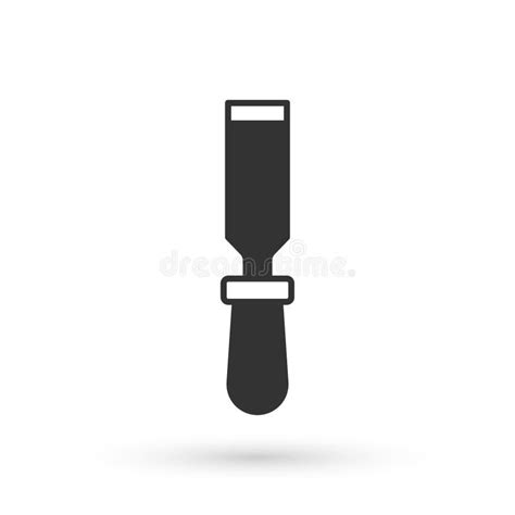 Grey Chisel Tool For Wood Icon Isolated On White Background Vector Stock Vector Illustration