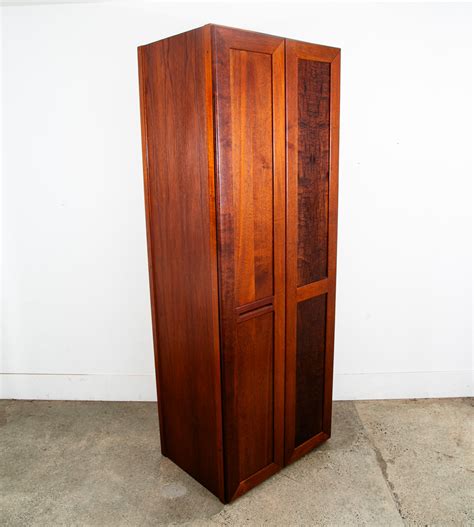 Mid Century Modern Closet Cabinet Armoire Mahogany Wardrobe Closet