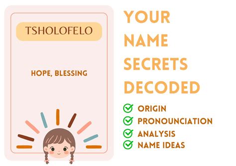 Tsholofelo Girl Name Meaning And Pronunciation