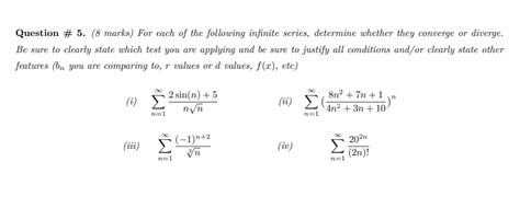 Solved Question 5 8 Marks For Each Of The Following