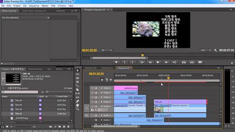 프리미어 프로 엔딩크레딧에 영상넣기 Youtube