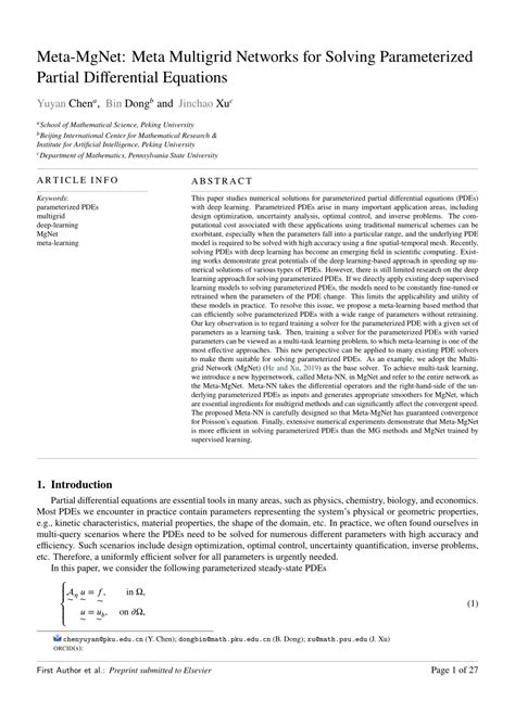 pdf meta mgnet meta multigrid networks for solving parameterized