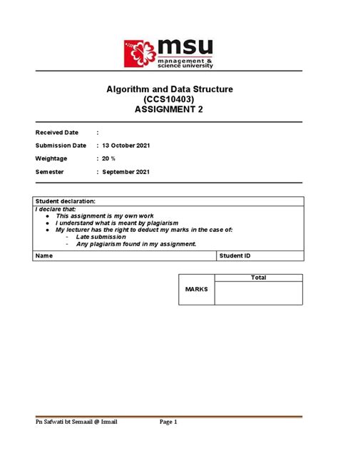 Assignment 1 Ccs10403 Download Free Pdf Queue Abstract Data Type Computer Engineering