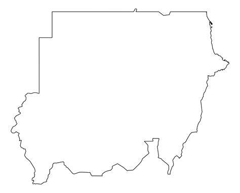 Sudan Outline Map Sudan Map