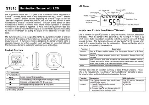 Light Sensor With Lcd Display User Manual Ppt