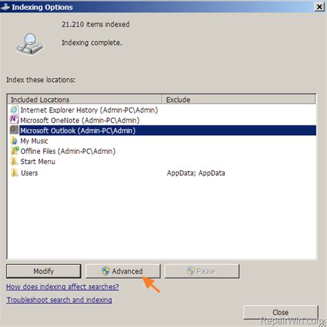 Outlook 2016 Indexing Not Running Dasecosmo