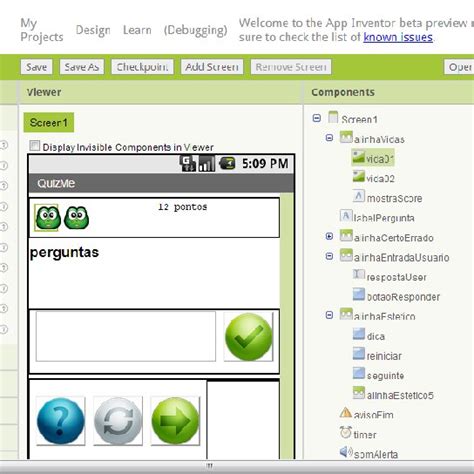 Ferramenta App Inventor Janela App Inventor Designer A Janela Blocks