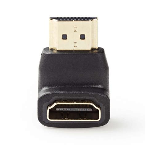Adaptador HDMI en Ángulo de Conector HDMI HDMI Hembra Negro