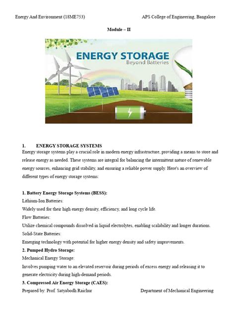 Module 2 Enery And Environment Pdf Energy Storage Computer Data