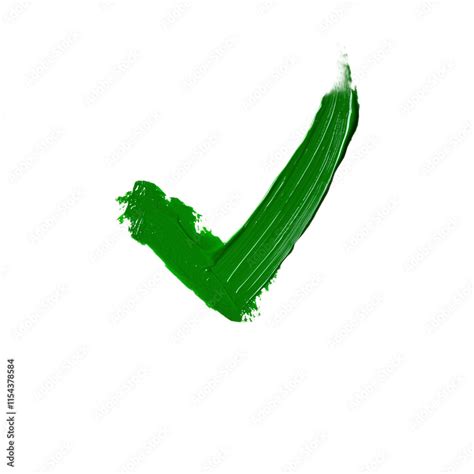 Green Check Mark Paint Stroke Correct Tick Symbol Transparent Png Stock Photo Adobe Stock