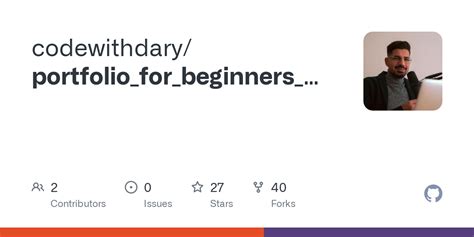 Github Codewithdary Portfolio For Beginners Html Css