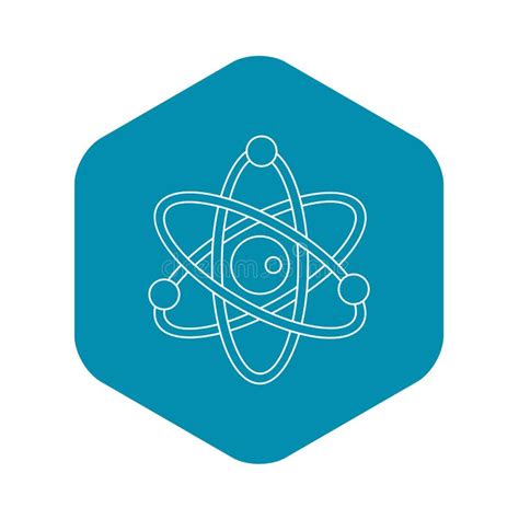 Model Of Atom Icon Outline Style Stock Vector Illustration Of Electron Concept
