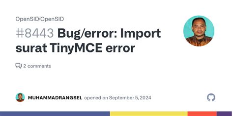 Bug Error Import Surat Tinymce Error Issue Opensid Opensid