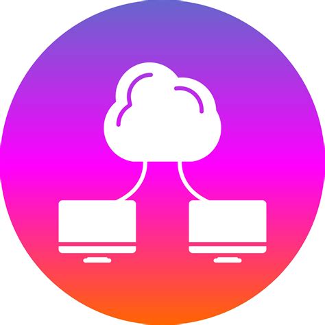 Cloud Computing Glyph Gradient Circle Icon 38775884 Vector Art At Vecteezy