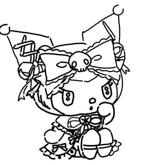 Kuromi Kawaii Coloring Page 📄📃 Hello Kitty Coloring Hello Kitty Colouring Pages Coloring Pages