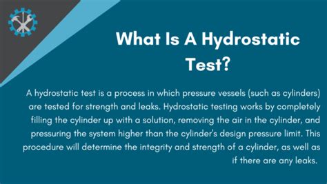 why do cylinders need hydrostatic testing hydrostatic testing 101