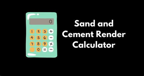 Accurate Sand And Cement Render Calculator 🏗️