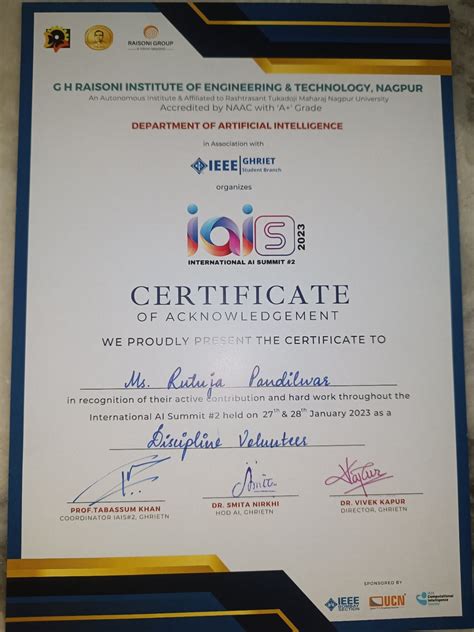 Rutuja Pandilwar On Linkedin Iais Ieee Ai
