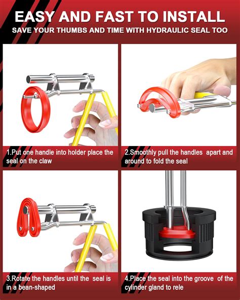 Vehifomo 5 Pcs Hydraulic Seal Installation Tool Kit