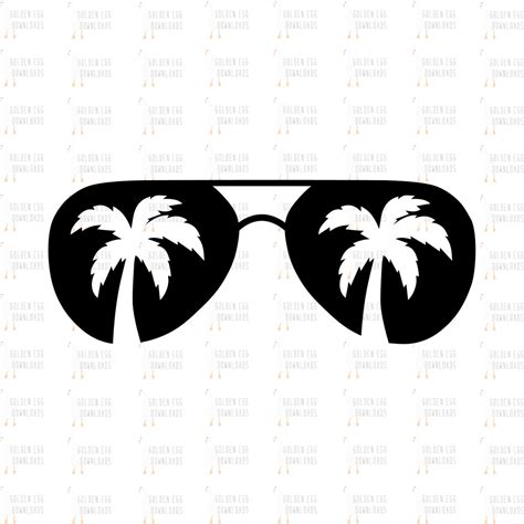 Sunglasses Svg Aviators Palm Tree Shades Svg Cool Shades Etsy
