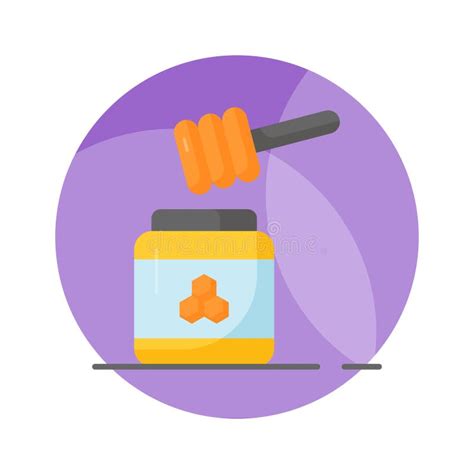 Honey Jar Vector Black Filled Outline Icon Modern Thin Line Symbols
