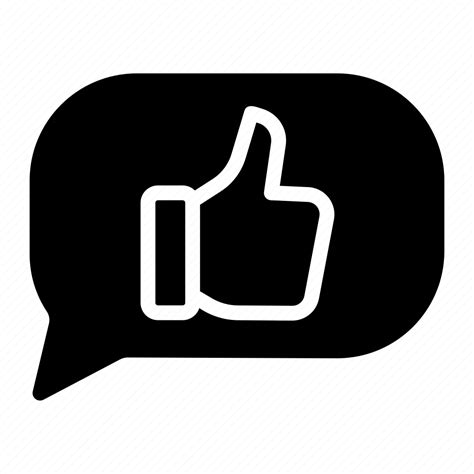 Like Reaction Thumbs Up Speech Bubble Communication Icon