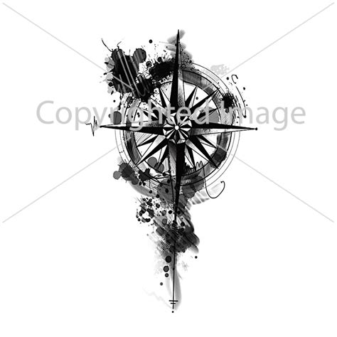 Tattoo Design Compass Digital Download Etsy