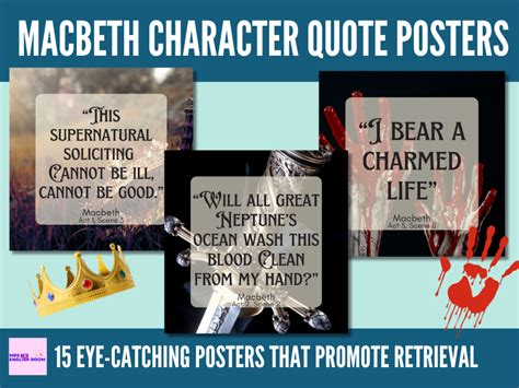 Macbeth Posters For Display Macbeth Key Quote Revision Teaching Resources