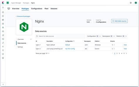 Ingest Package Data Sources Table Ui · Issue 57961 · Elastickibana · Github