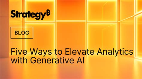 Five Ways To Elevate Analytics With Generative Ai