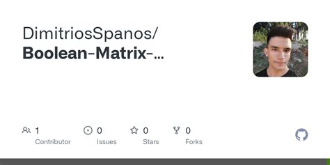 Github Dimitriosspanos Boolean Matrix Multiplication