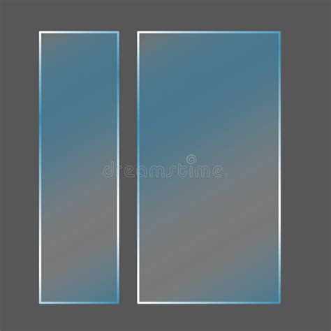 Glass Plate Design Element Shine Effect Sign Photo Frame Realistic Shadow Vector