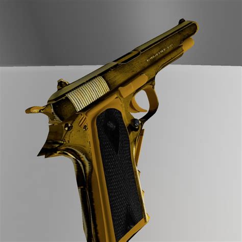 Colt M1911 3d Model 9 Max Obj Free3d