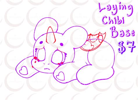 Cute Laying Chibi Base Comes With Three Facial Expressions Payhip
