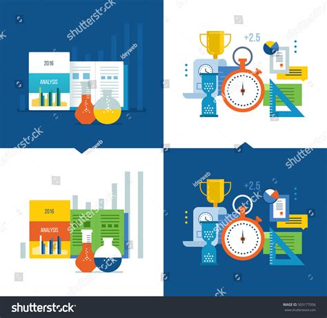 Concept Illustration Analysis Strategy Studies Acquisition Stock Vector
