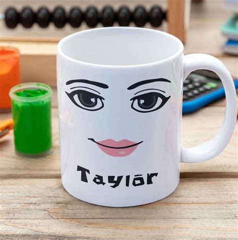 Roblox Girl Face Mug Custom Name Roblox Mug 11oz Double Sided