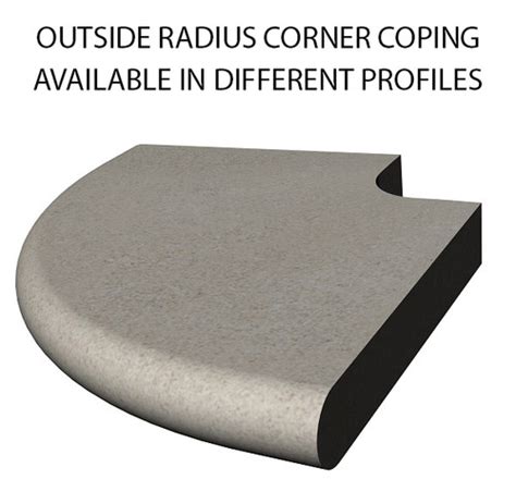 Outside Radius Bull Nose Swimming Pool And Spa Coping Standard Swimming