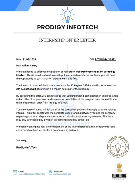 Internship Full Prodigyinfotech Careergrowth Learning