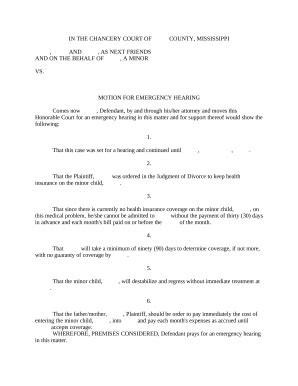 Mississippi Summary Judgment Doc Template PdfFiller