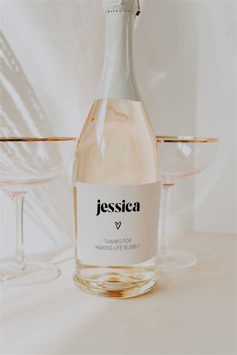 Champagne Wine Label Template Personalized Wine Bottle Label Templates