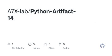 Github A7x Labpython Artifact 14