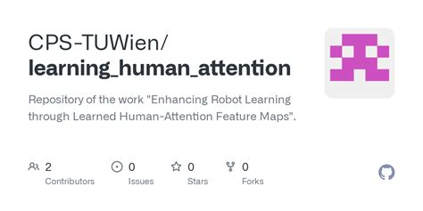 Github Cps Tuwien Learning Human Attention Repository Of The Work Enhancing Robot Learning