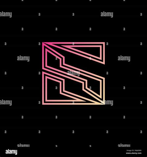 Simple And Unique Letter Or Word S Font With Line Out Art Image Graphic