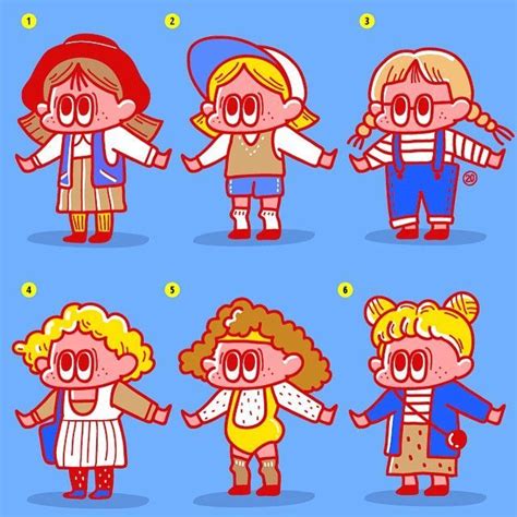 봄 맞이 데일리 룩 대방출 나는 여전히 레이어드 룩을 좋아하는 것 같다 꾸역꾸역 겹쳐 입혀 놓았군 캐릭터 일러스트 일러스트레이션 드로잉