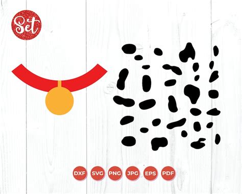 Dalmatian Spot Pattern With Collar SVG Dalmatiner Pattern Etsy
