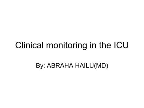Patient Monitoring System Ppt