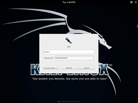 Password Default Kali Linux Basriya