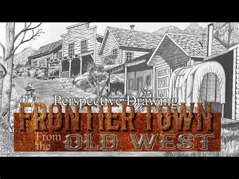 Old Western Town Drawing