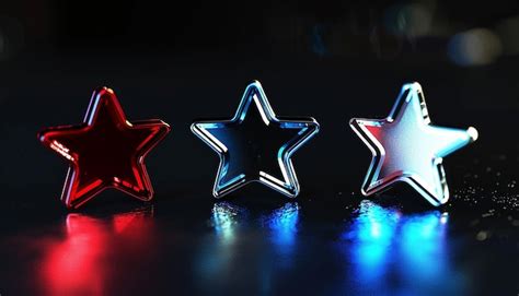 Premium Photo Ai Icon Side View Of 3d Extrude Cutout Stars Floating