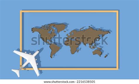 White 3d Render Plane Corner Frame Stock Illustration 2216538505
